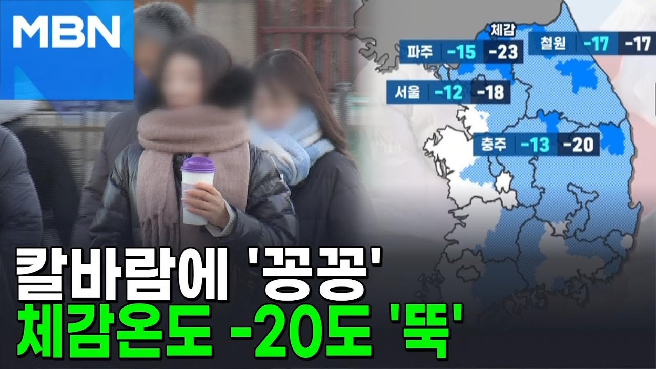 '꽁꽁' 얼어붙은 출근길…칼바람에 체감 '영하 20도' [포크뉴스]