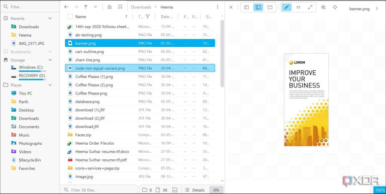 The Windows File Explorer was slowing me down, so I replaced it with this