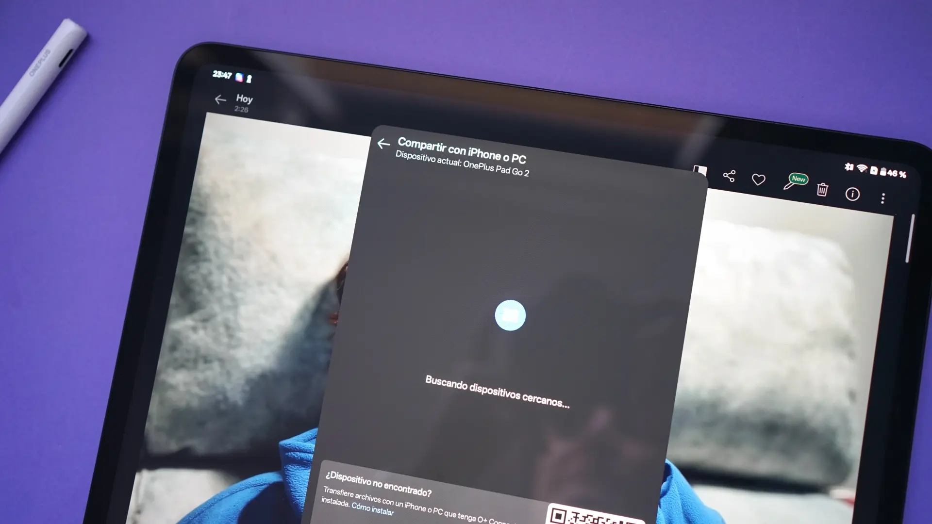 Con O+ Connect de la OnePlus Pad 2 Go no he tenido problema para mover ...