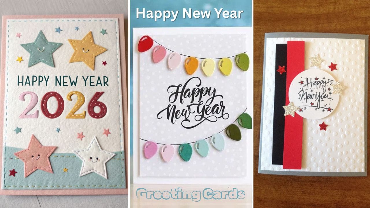 New Year: Creative handmade greeting cards for kids to welcome 2026
