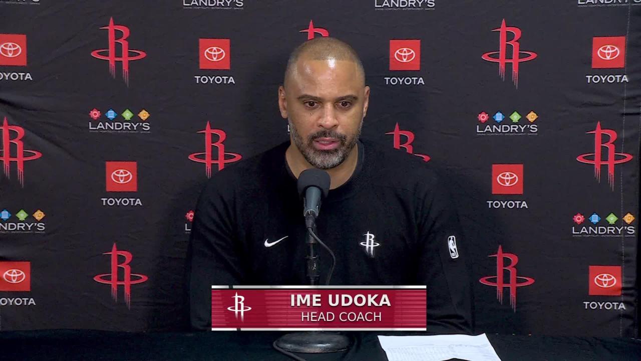 HOU 119, LAL 96: Rockets coach Ime Udoka postgame media availability