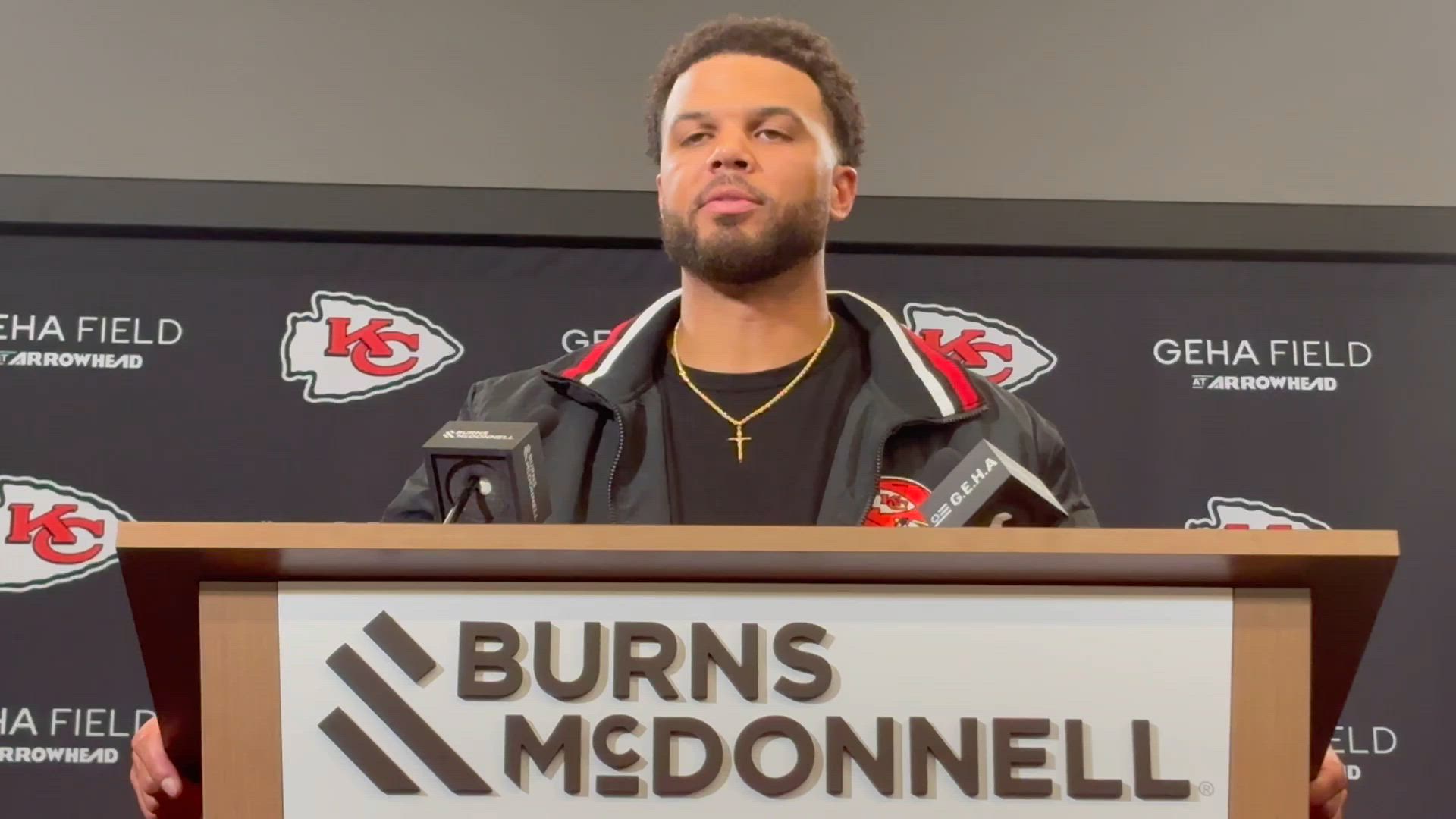 Kansas City Chiefs QB Chris Oladokun on the Security of Travis Kelce ...