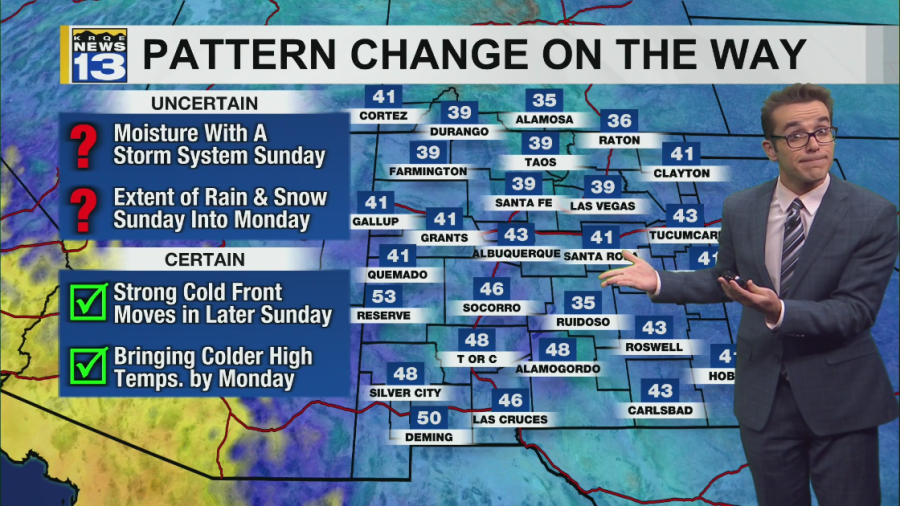 Clearer on Christmas night & gradually cooling off