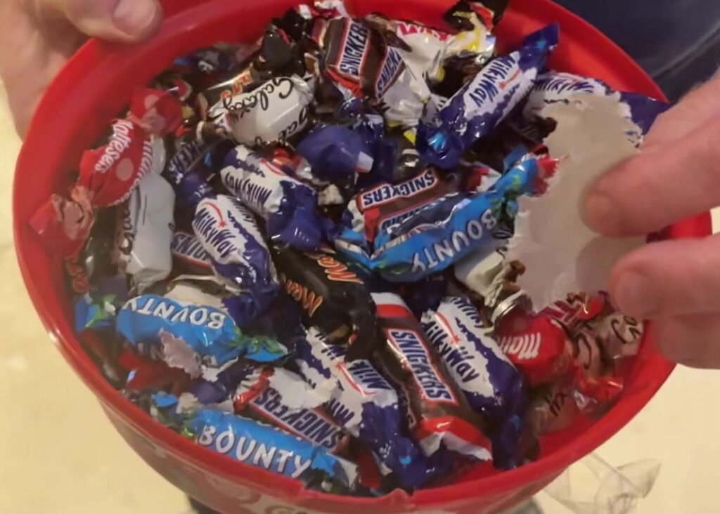 Mouse gets into chocolate stash and nibbles through box of Celebrations