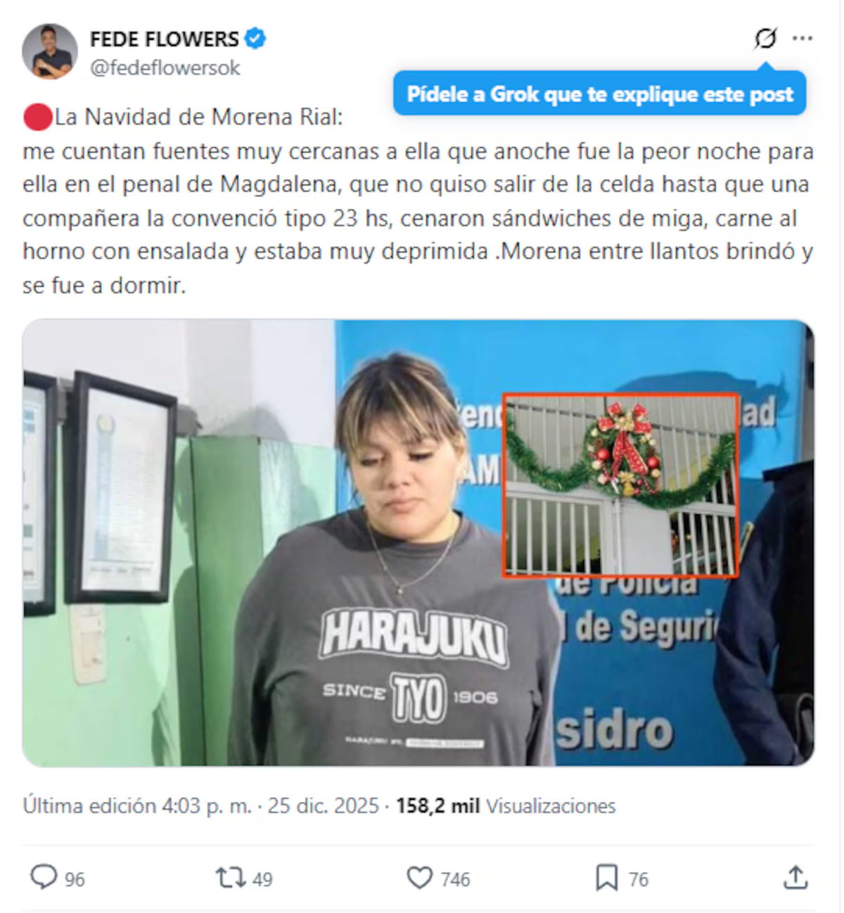 La peor noche: se supo lo que sucedió con Morena Rial en Navidad ...