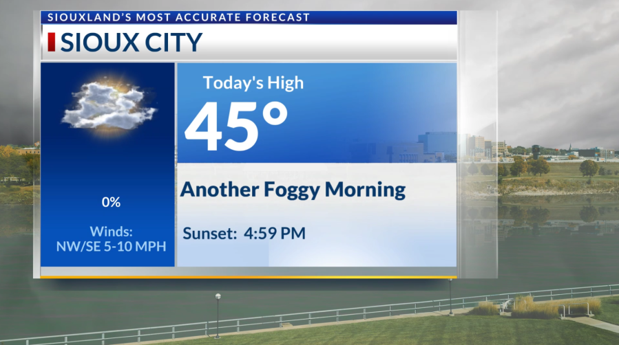 December 26th AM: Foggy Friday, cold front to come tomorrow night