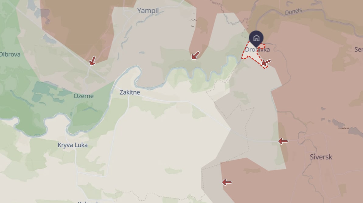 DeepState: Russians try to entrench in Dronivka