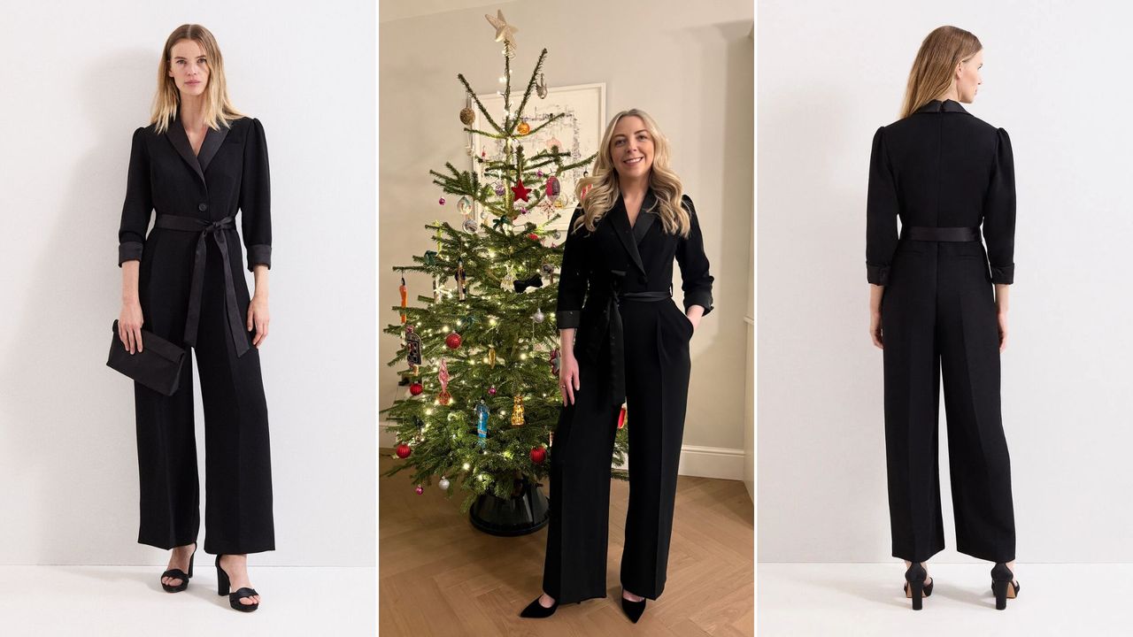 I always get compliments on this easy-to-wear tuxedo jumpsuit - it's ...