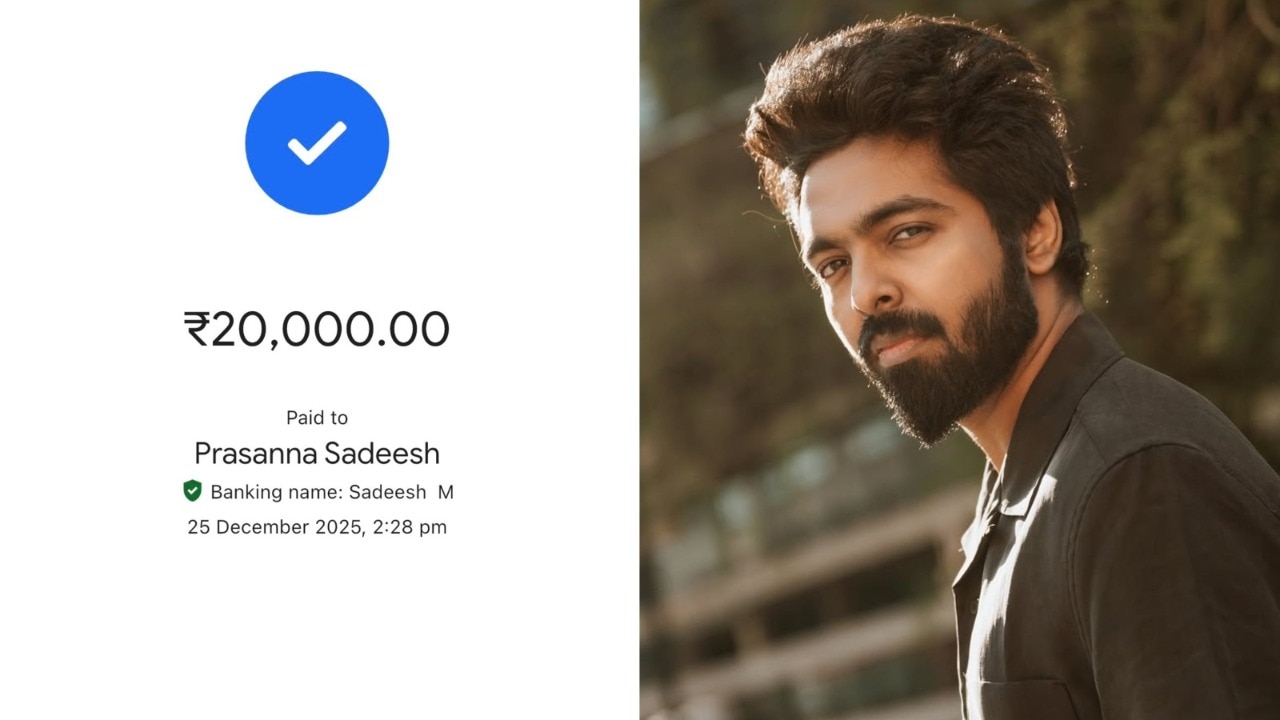 Tamil musician GV Prakash sends Rs 20,000 to a fan, internet flags it ...