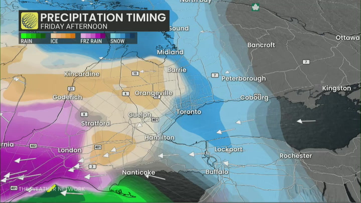 Tracking messy winter storm to move across southern Ontario