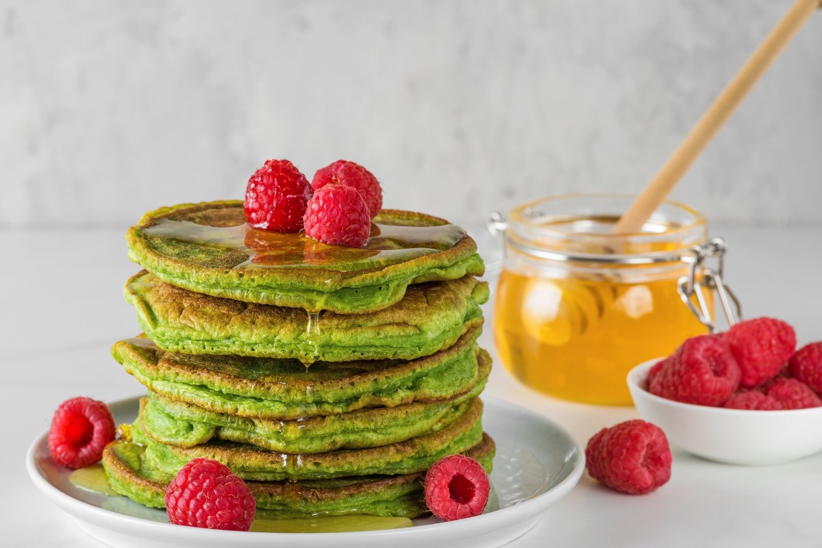 Wake up with matcha pancakes