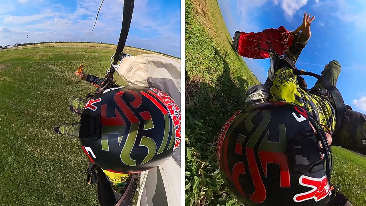 Skydiver makes near-fatal mistake and lands extremely hard