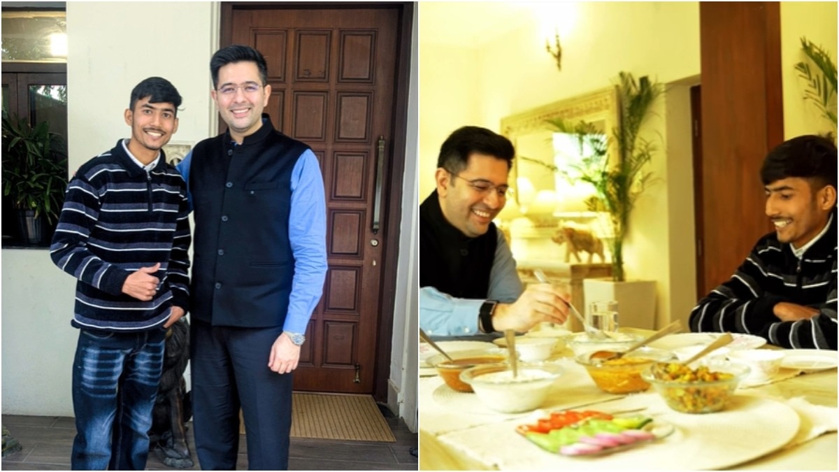 Raghav Chadha hosts Blinkit delivery man after viral low-pay video