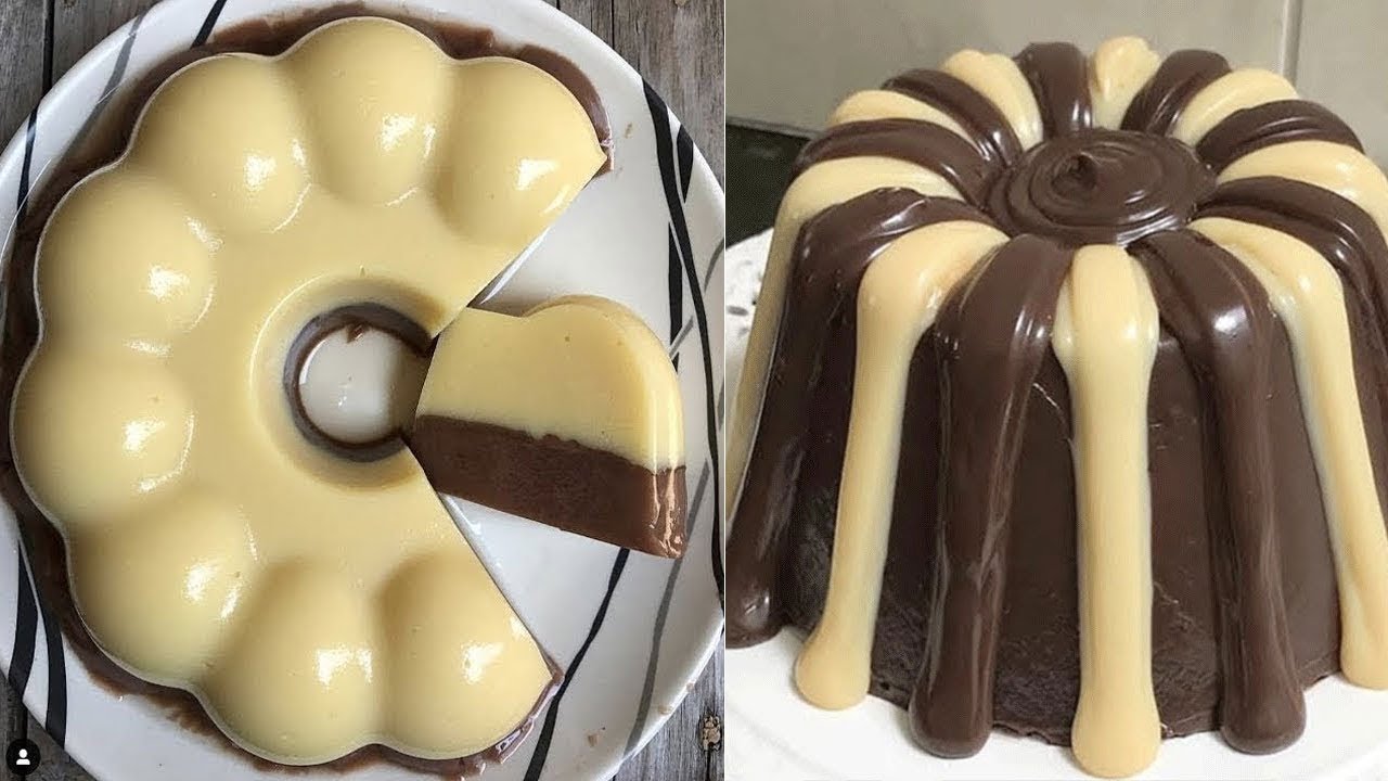 Cake compilation featuring glossy pudding shapes