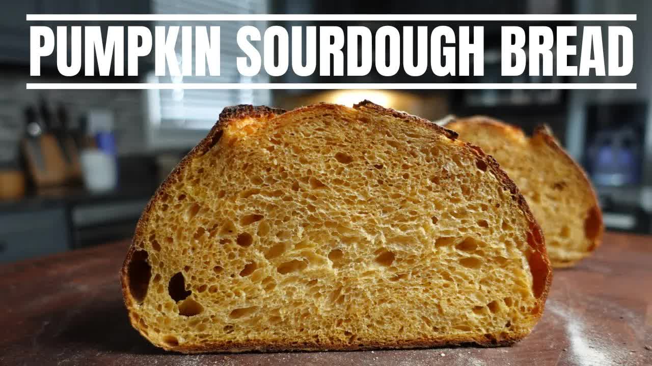 Simple pumpkin sourdough bread: Step by step at 75% hydration