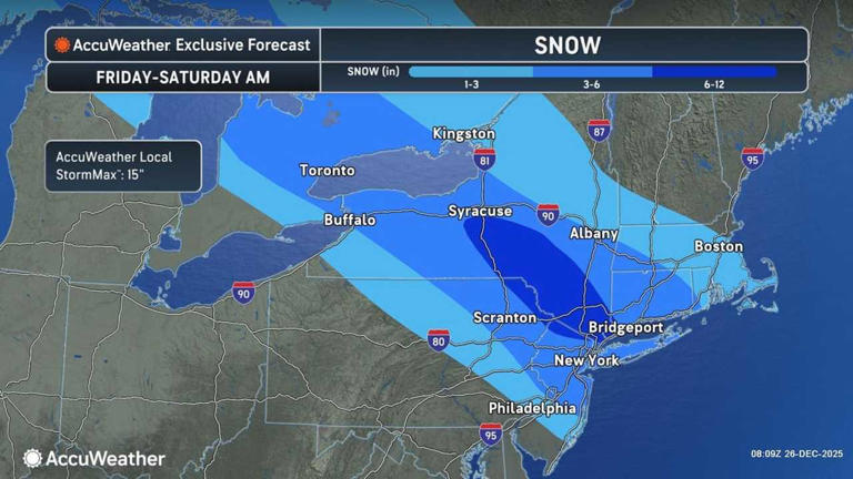 6–12 inch snowfall zone expands as major post-Christmas storm hits ...