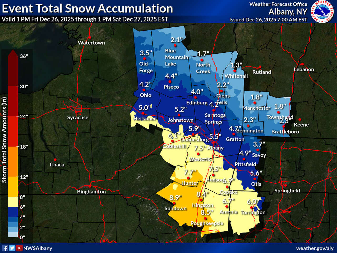 Snow tracker: Here's how much you can expect