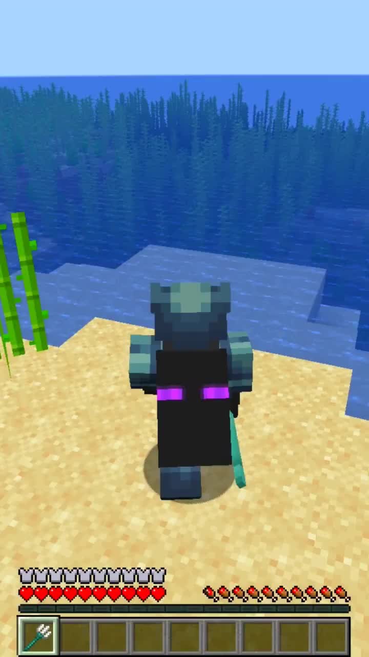 Esto es un aldeano en el océano de Minecraft 😳👍