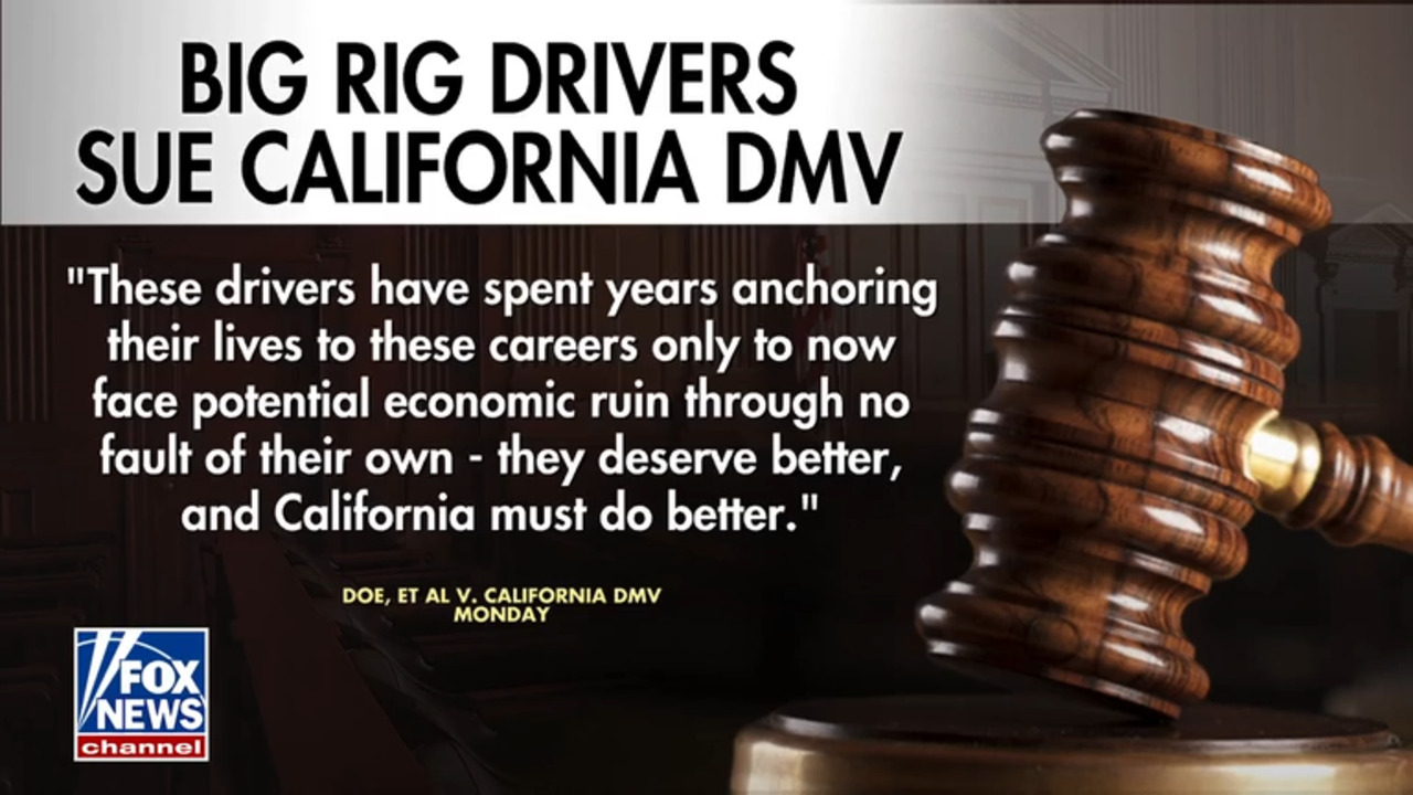 Migrant truckers sue California DMV over licenses after DOT push