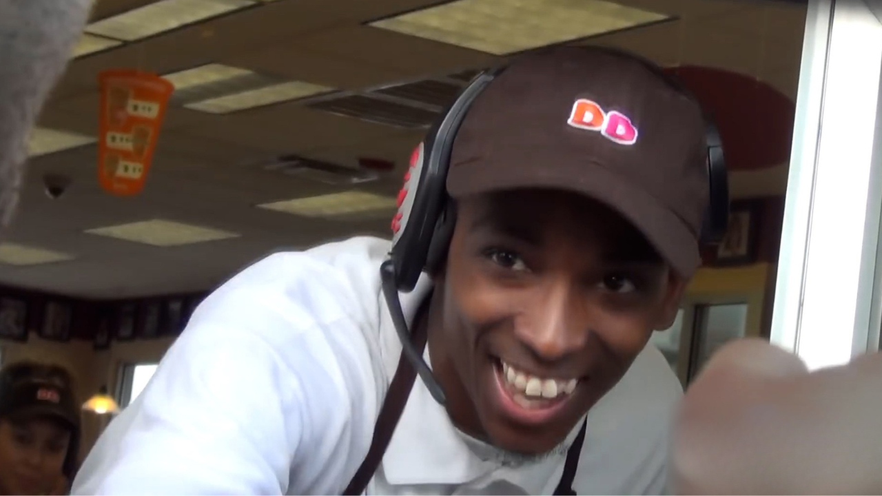 Drive thru staff react to musical order