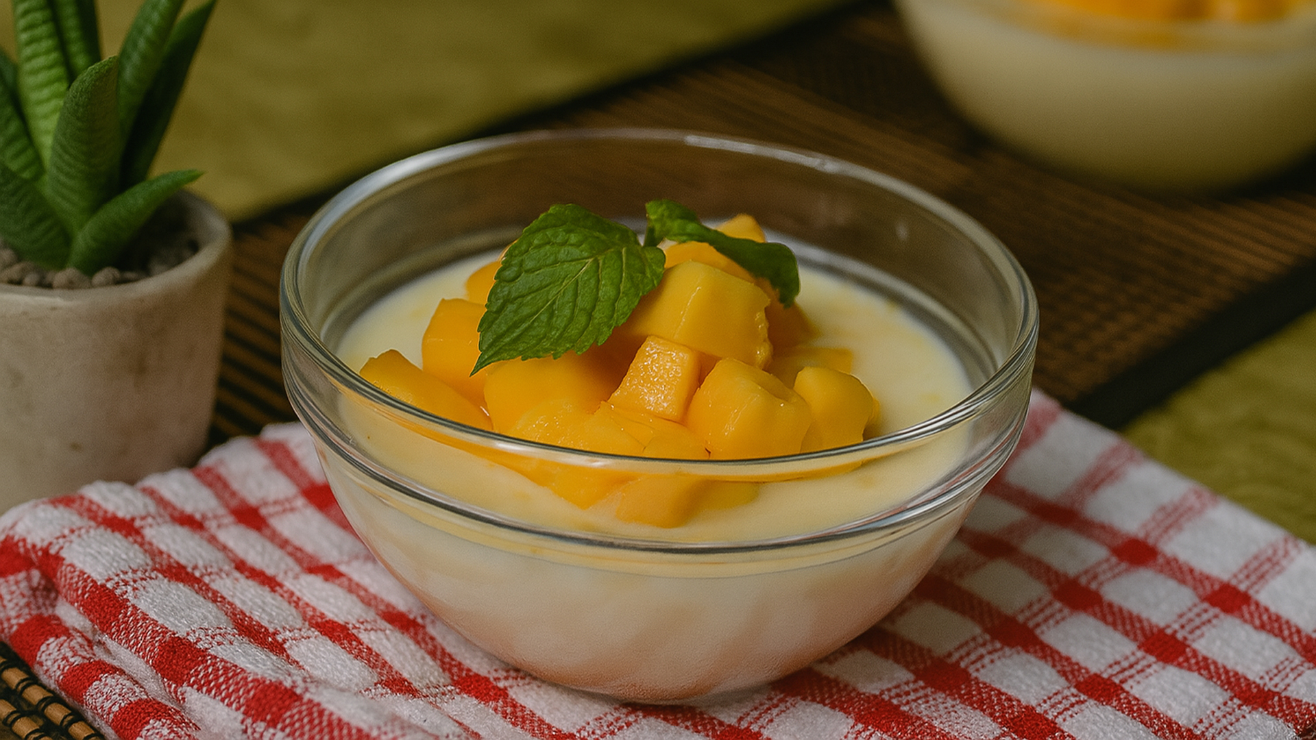 Mango jelly for a light and refreshing dessert