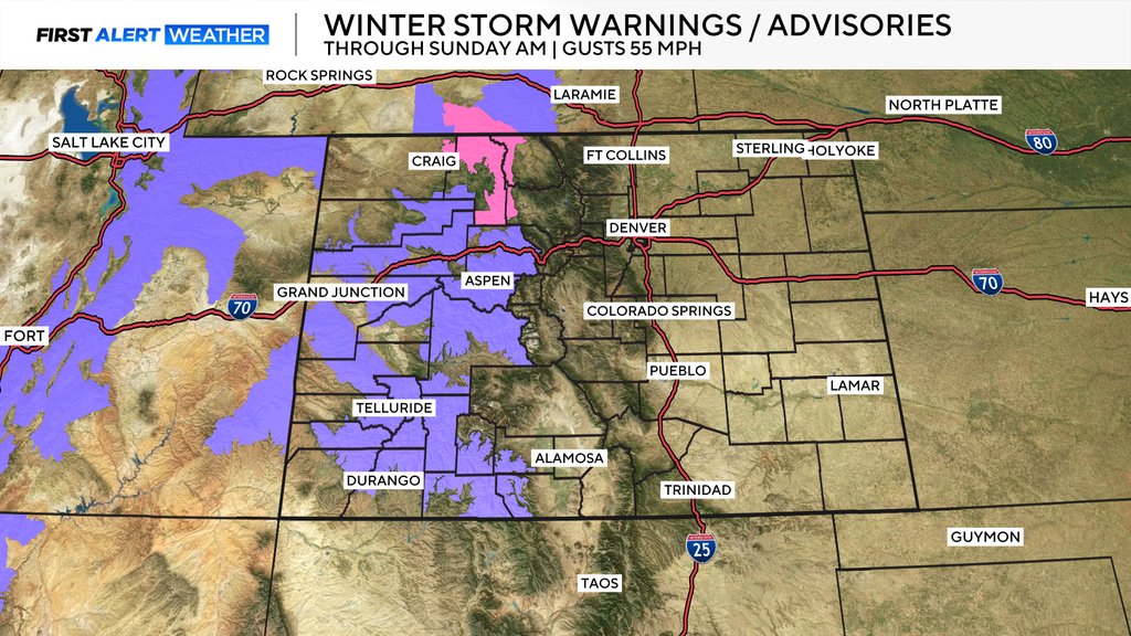 Cold front snaps Colorado's warm stretch as snow moves back into the state