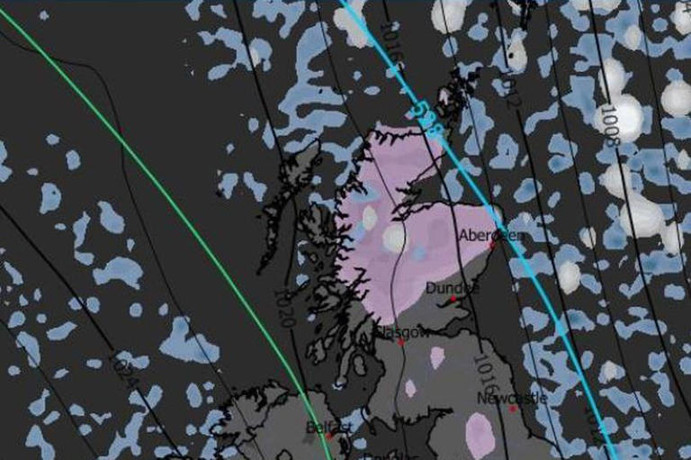 New Year weather maps show six areas in Scotland to be hit with snow ...