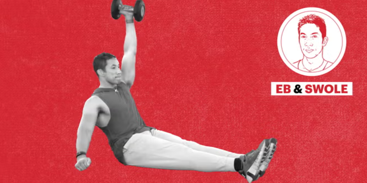 La variante V-sit shoulder press lavora su core e spalle: provala, per ...