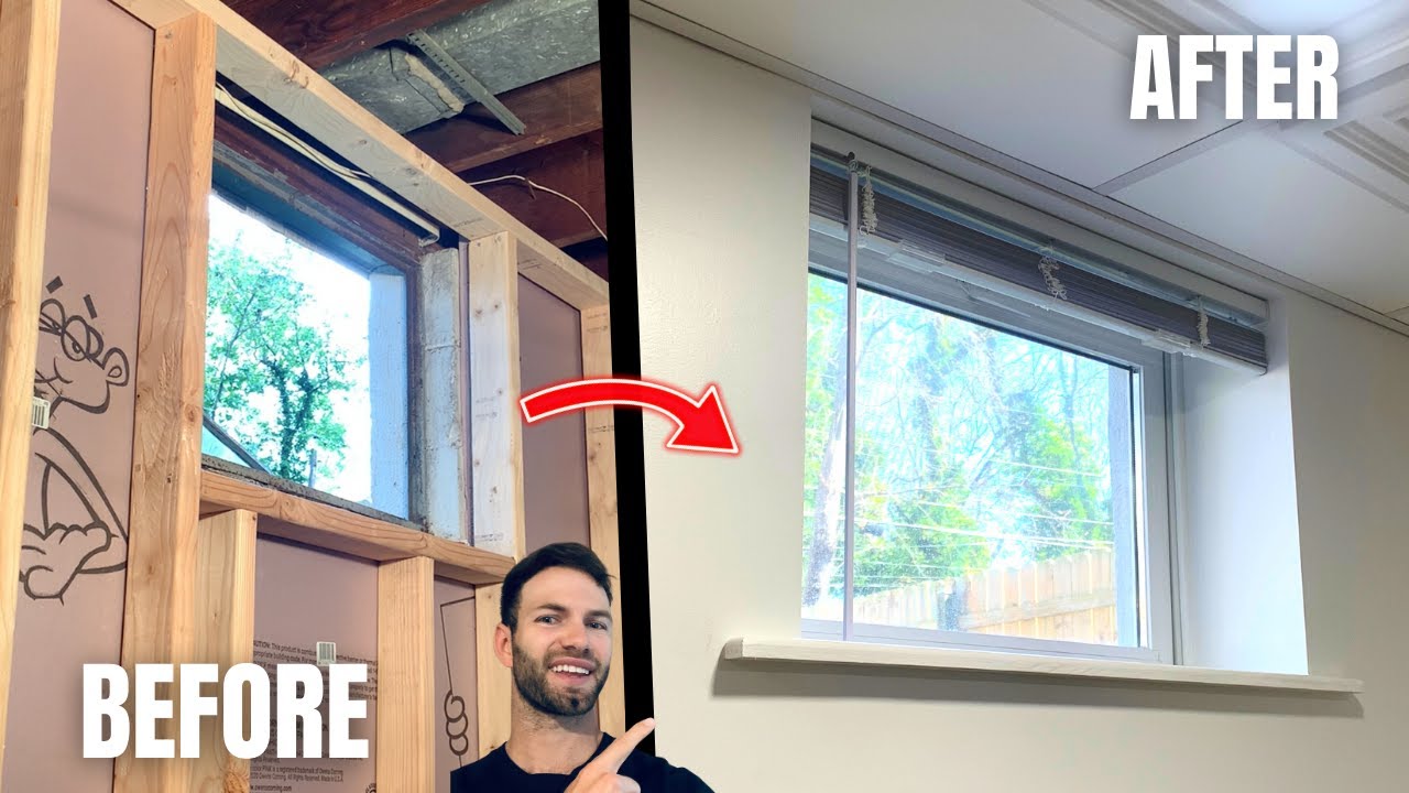 No trim needed - how to finish a basement window with drywall