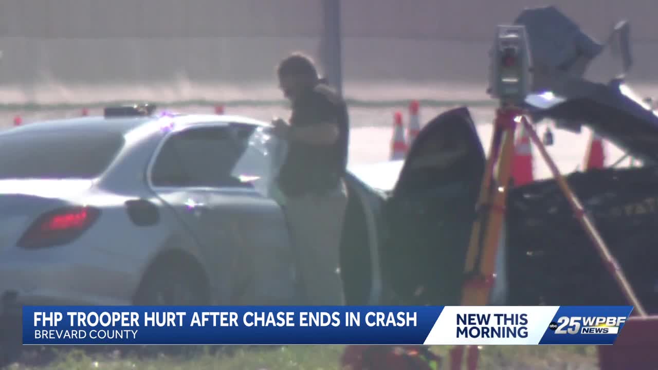 Florida car chase ends in crash on I-95