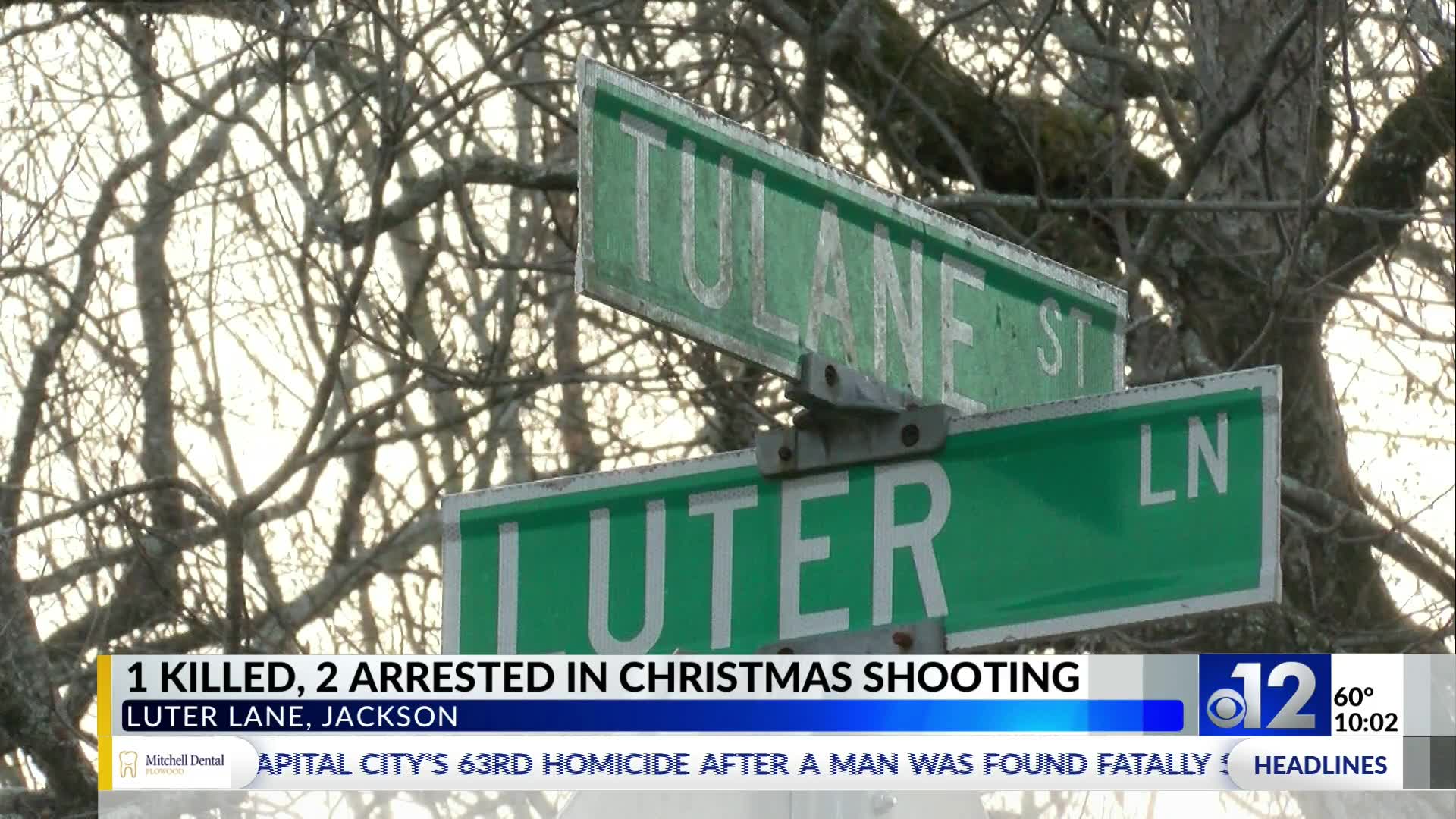 Person killed, two arrested in Christmas shooting