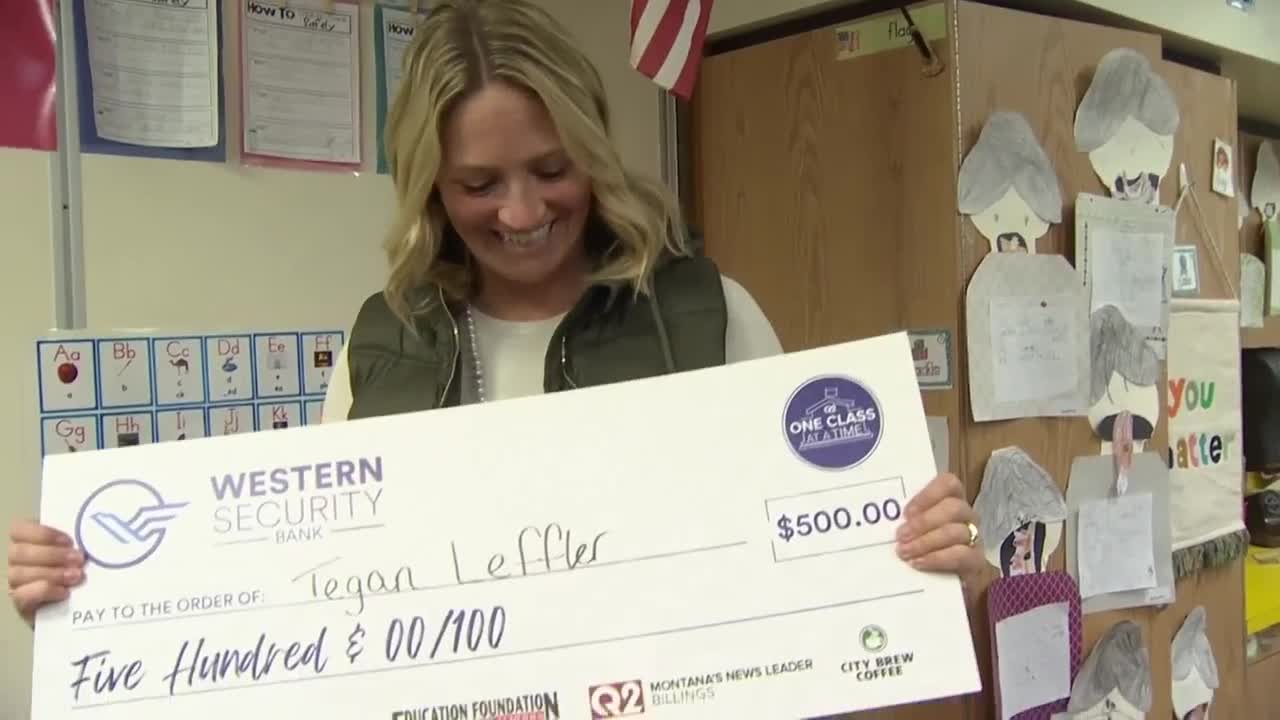 One Class at a Time honors teacher at Sandstone Elementary