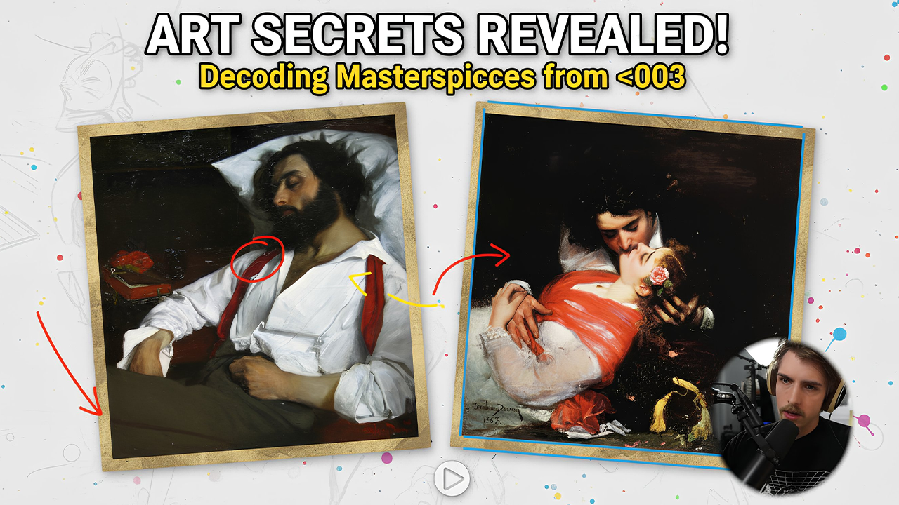 Calm productive art stream with art history breakdown and drawing