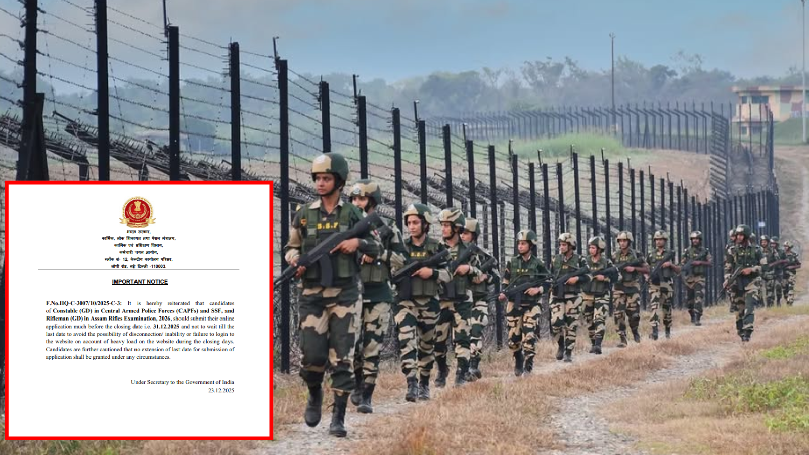 SSC GD Constable 2025 registration window to close tomorrow: Check ...