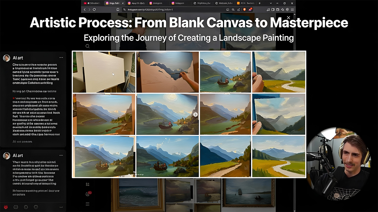 Art history breakdown stream with live drawing and visual learning