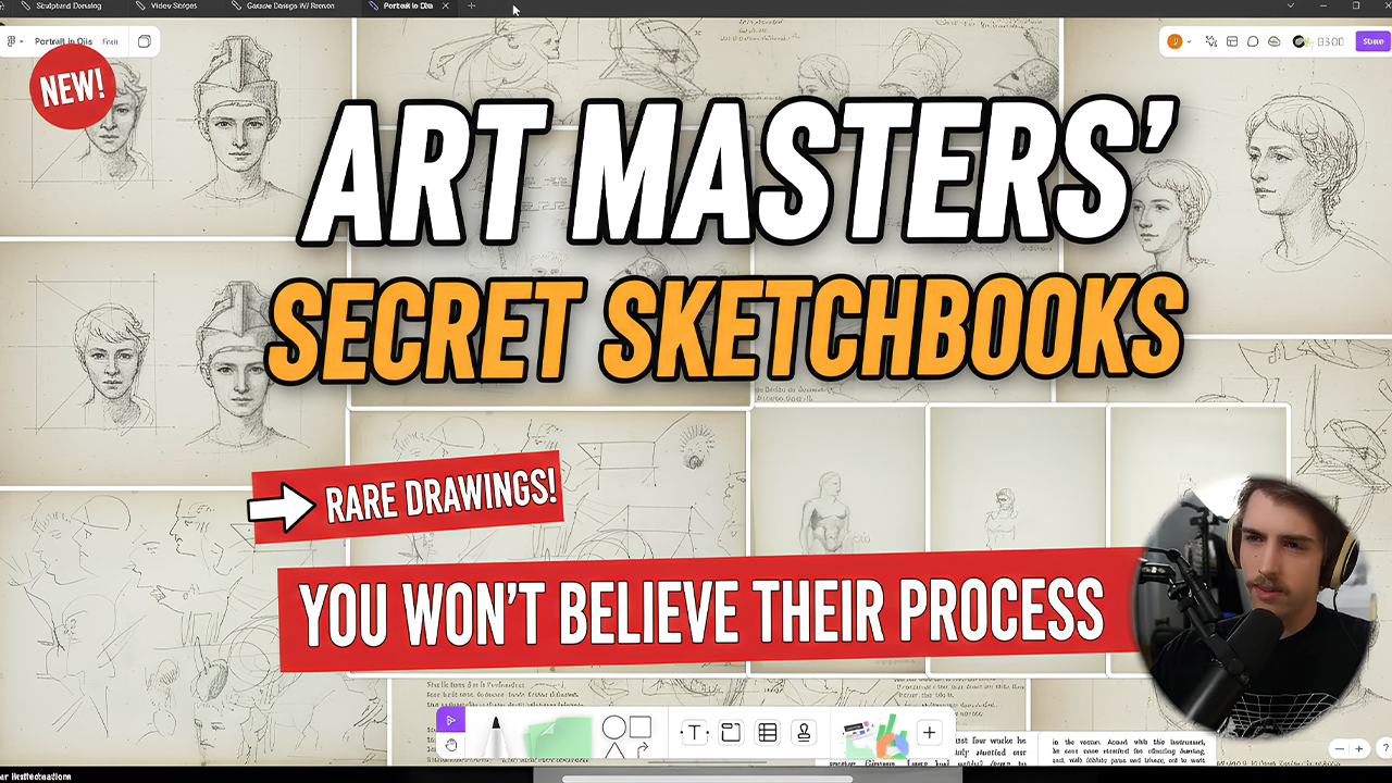 Art history study stream with drawing practice and inspiration