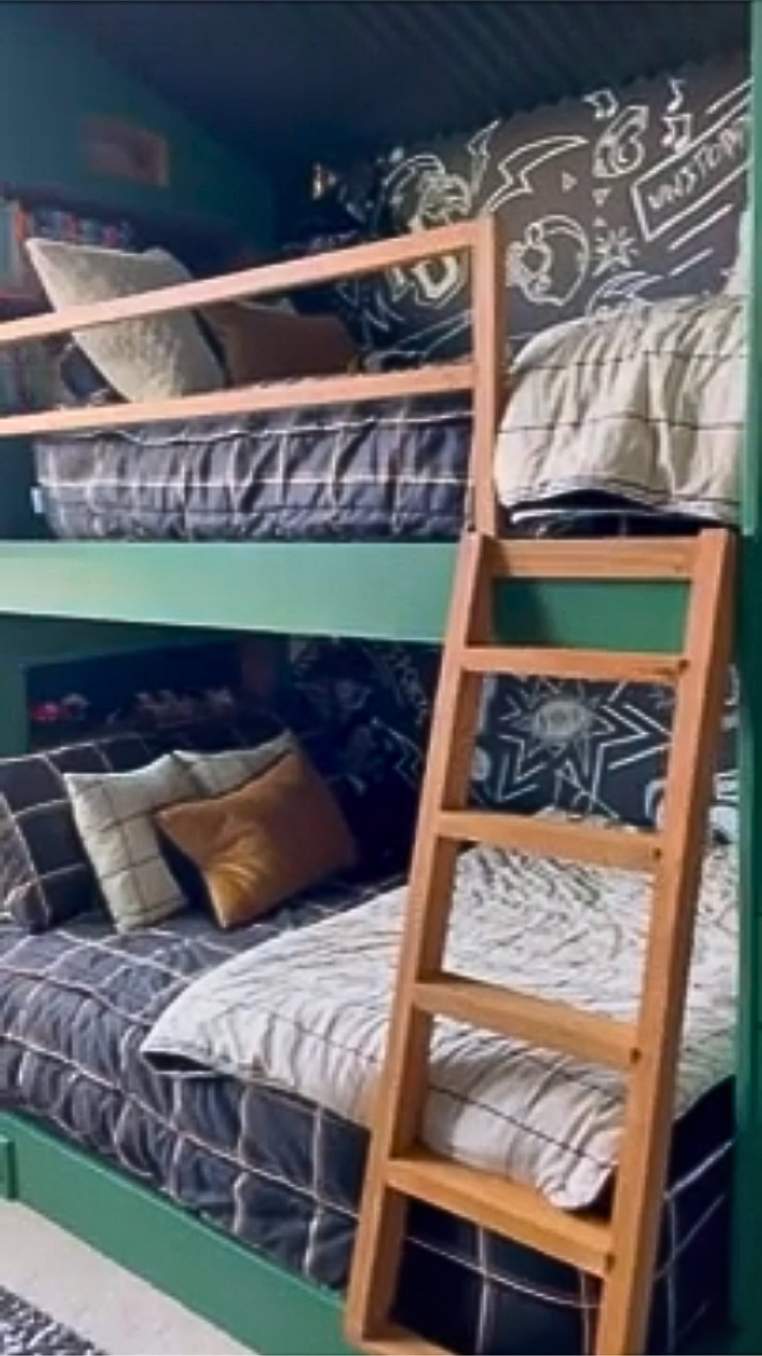 Boys shared sports bunk bedroom makeover