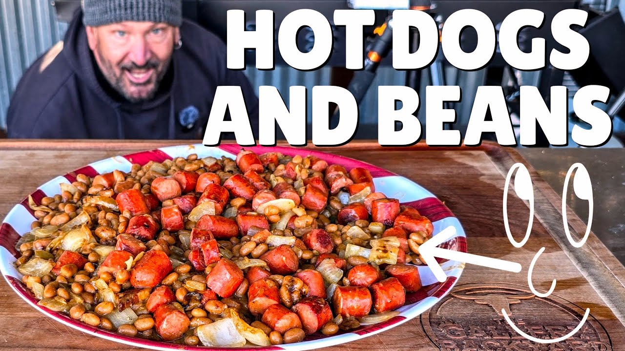 The ultimate hot dogs and beans on the Blackstone griddle ¦ 4 ingredients