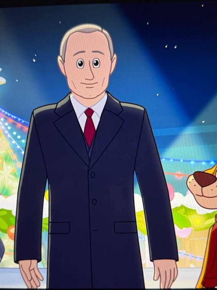 Il vero Capodanno, Putin diventa un cartone animato