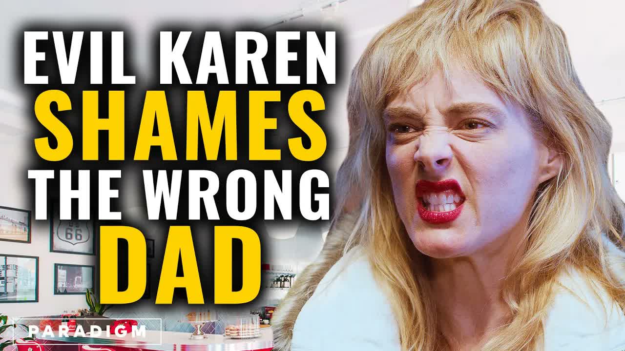 Evil Karen humiliates dad in front of his daughter