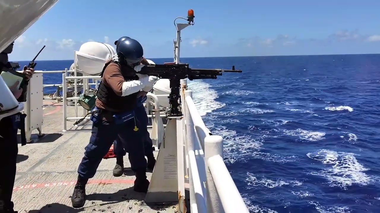 Footage of a US Coast Guard deployment to Oceania