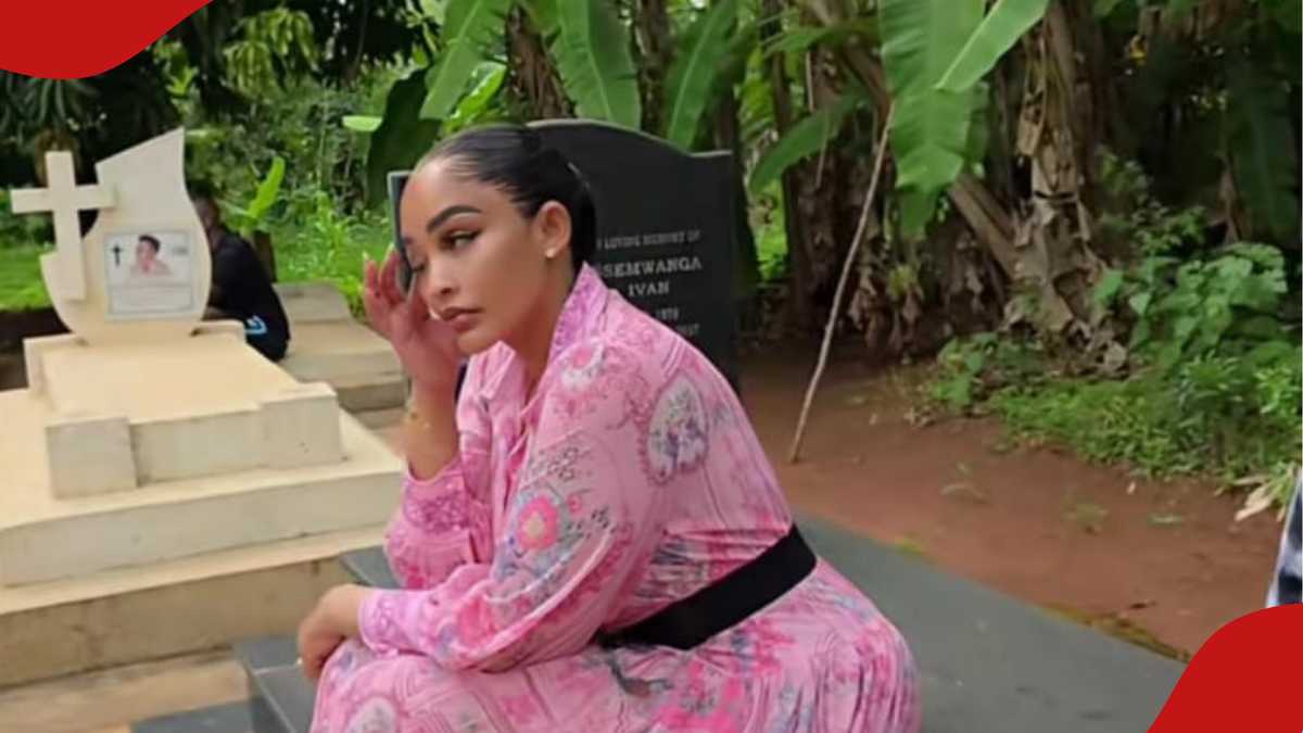 Zari Hassan looks lost in thought as she, son visit late ex-husband ...