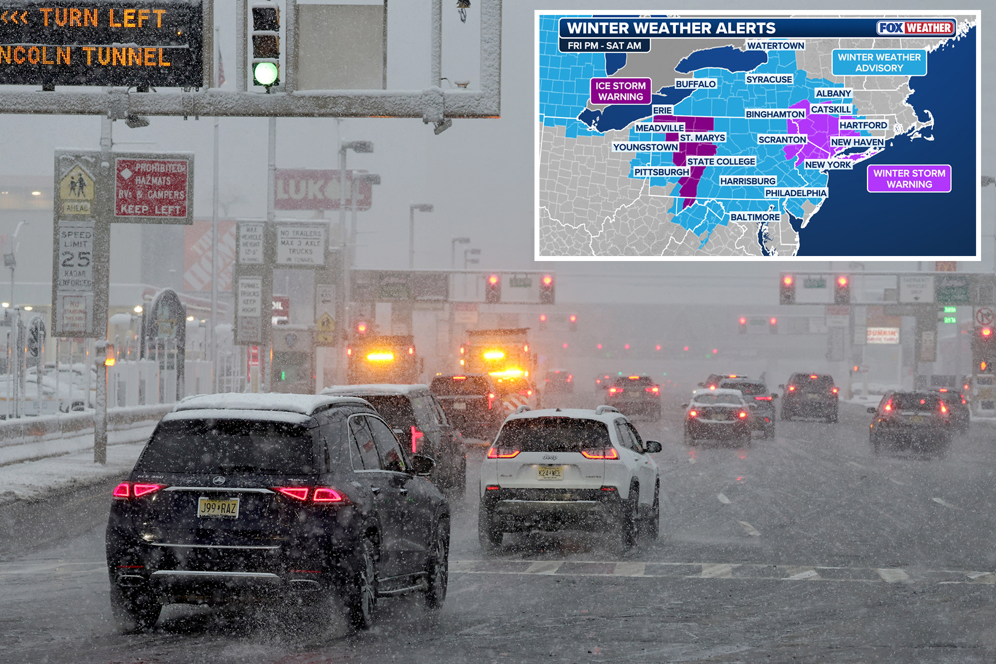 Winter weather alerts issued for over 60 million as Big Apple could see ...