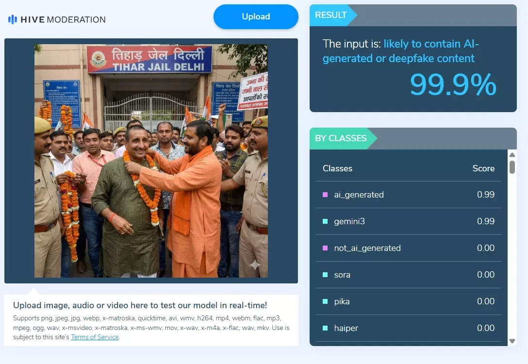 Viral image of Unnao rape convict garlanded outside jail is AI generated