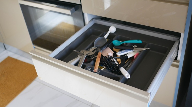 Keep kitchen drawer clutter organized with a genius Dollar Tree hack