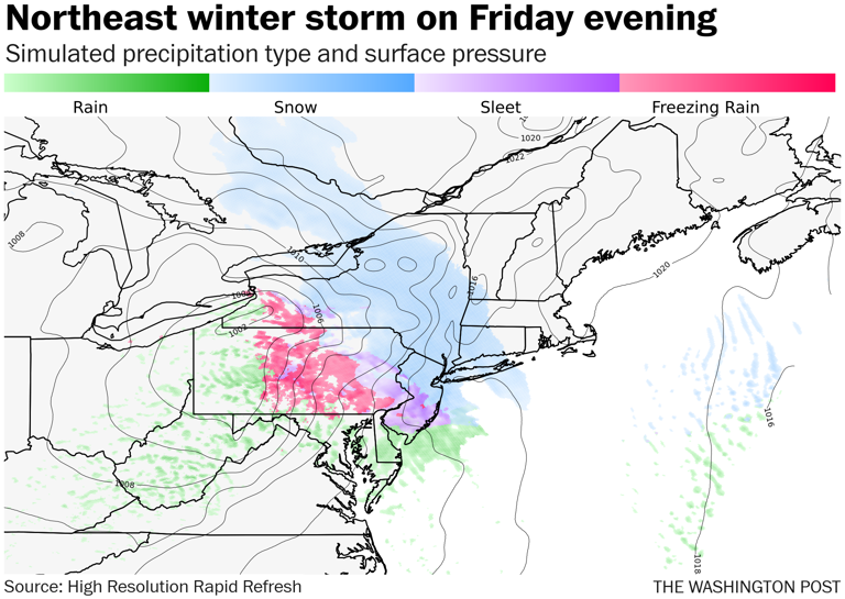 A winter storm is bearing down on the Northeast, where the most snow ...