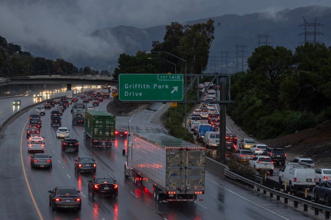 Flooded interstate in California forces emergency responses