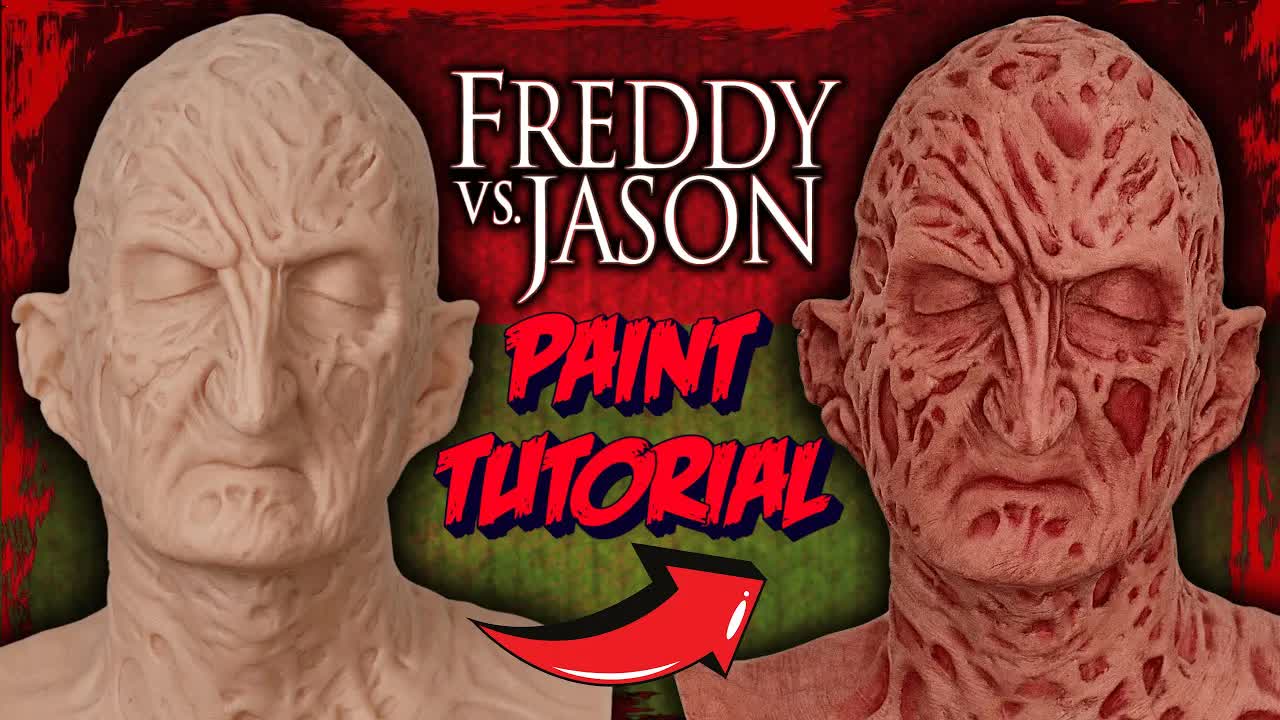 How to paint a Freddy Krueger bust | Freddy vs. Jason