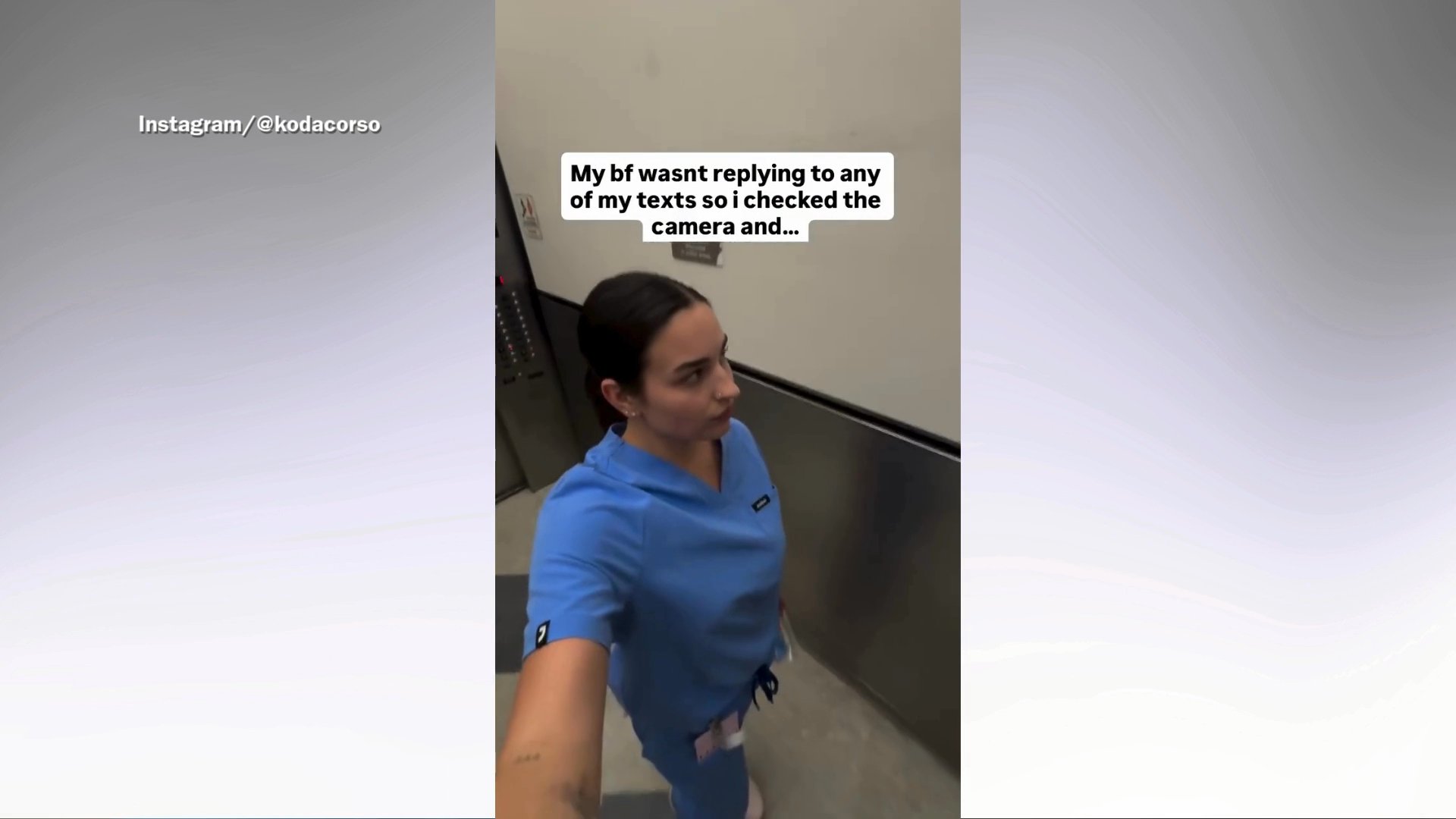 Girlfriend checks pet camera