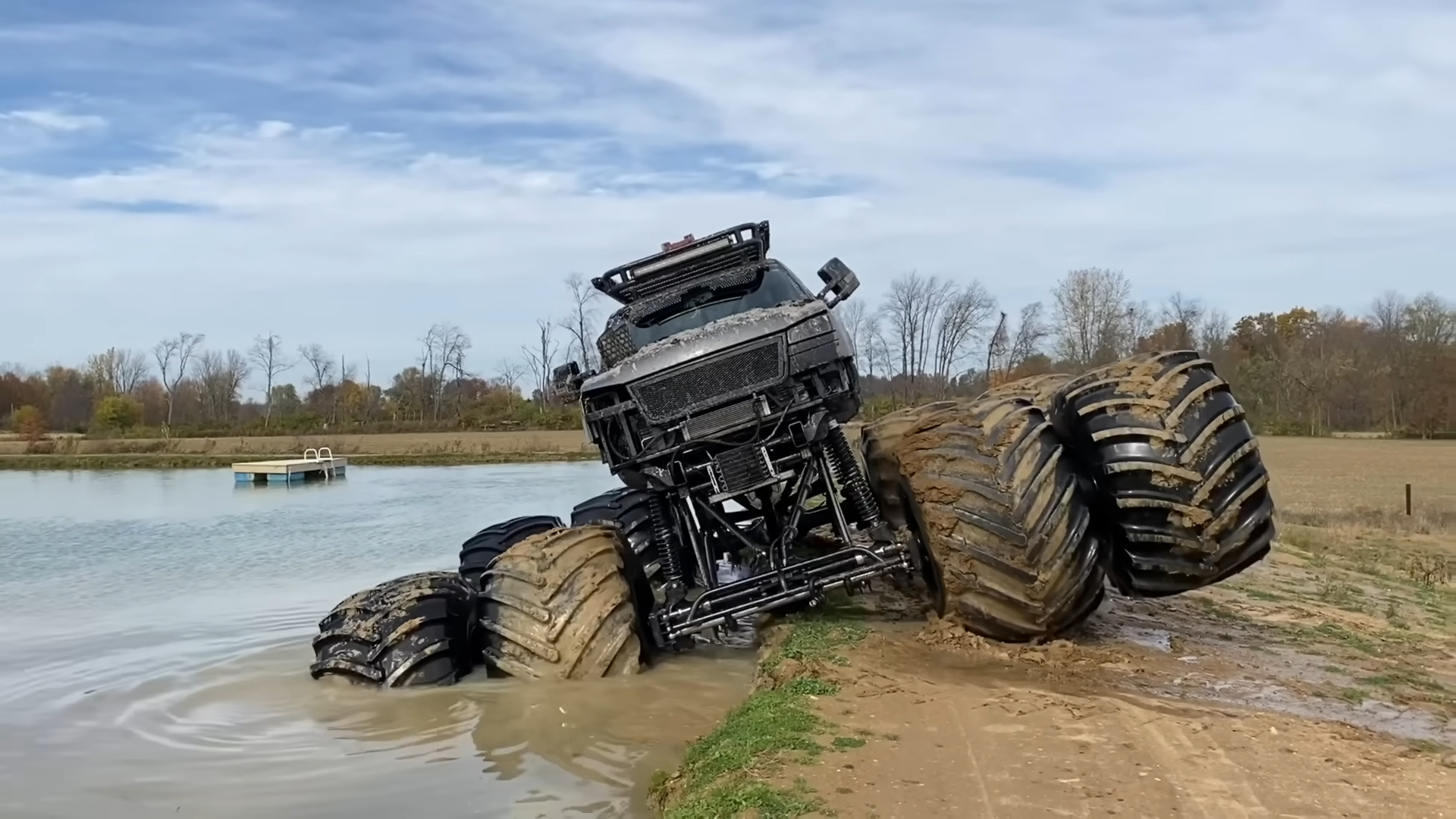 We tried floating this monster truck - it ended horribly